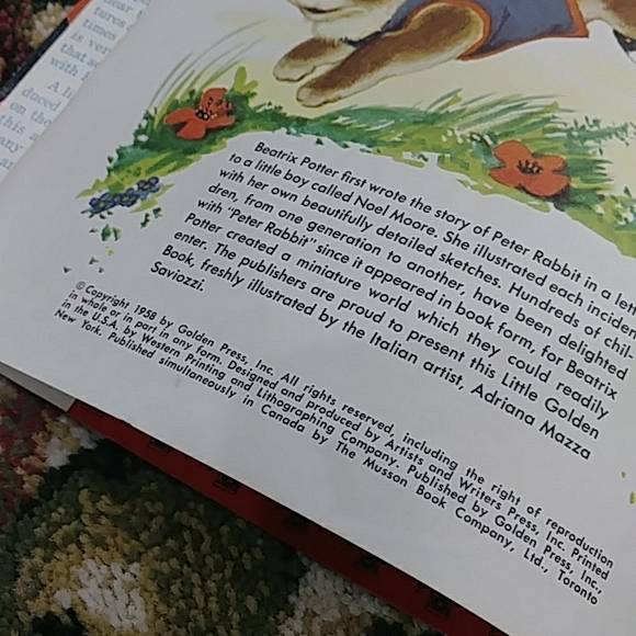Peter Rabbit | Other | Vintage 958 Peter Rabbit Little Golden Book With ...